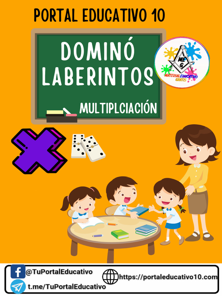 Cuadernillo de Multiplicación Interactiva Dominó, Laberinto y Tabla ...