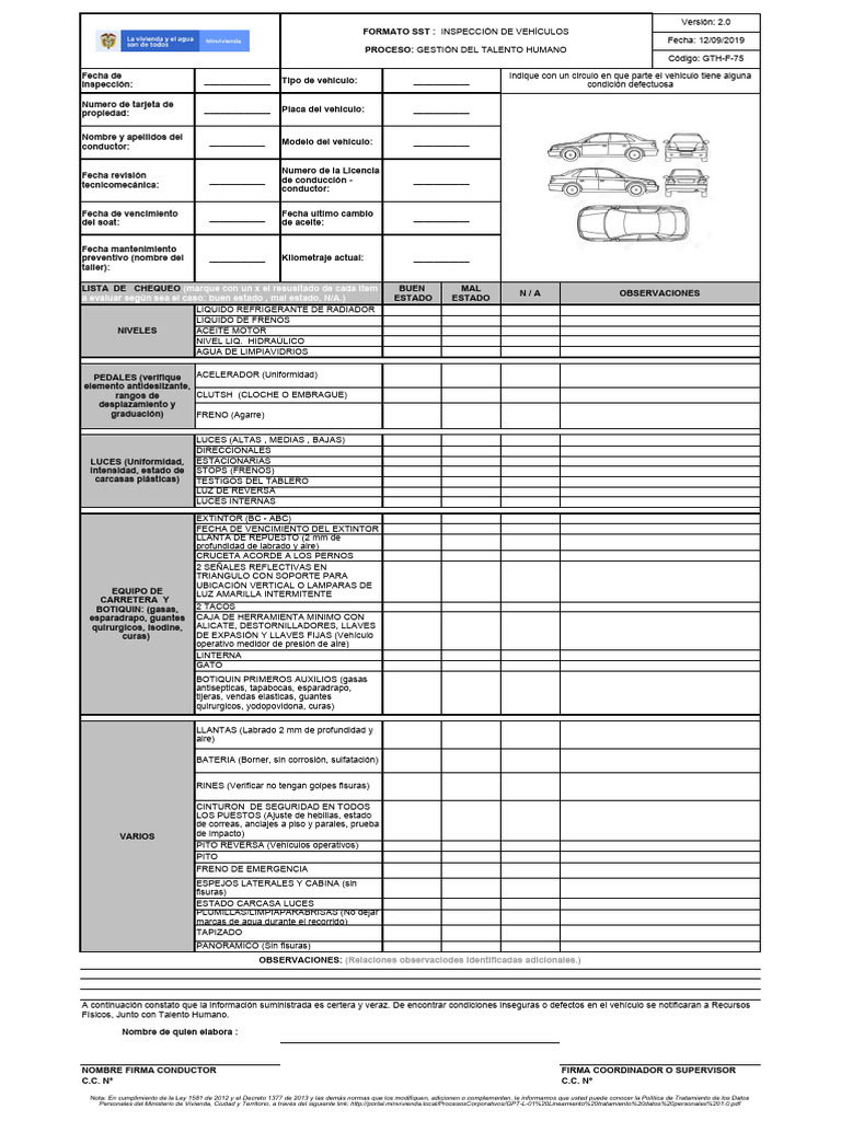 Check List Unidad | PDF | Vehículos terrestres | Industria automotriz