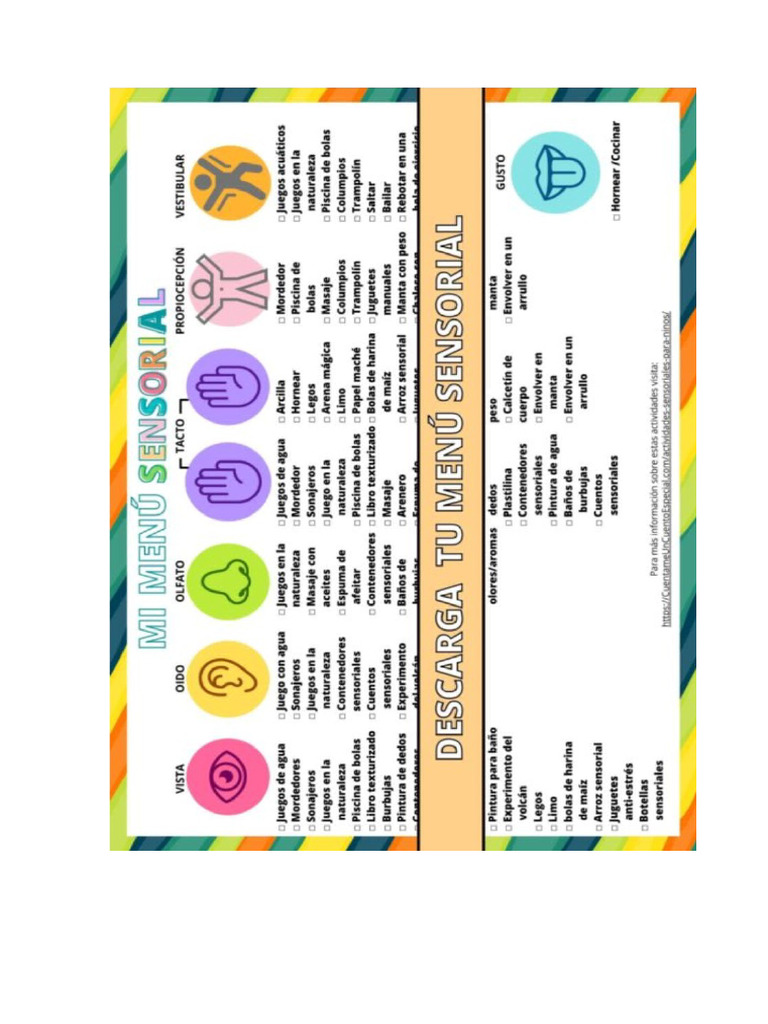 guia de actividades sensoriales | PDF