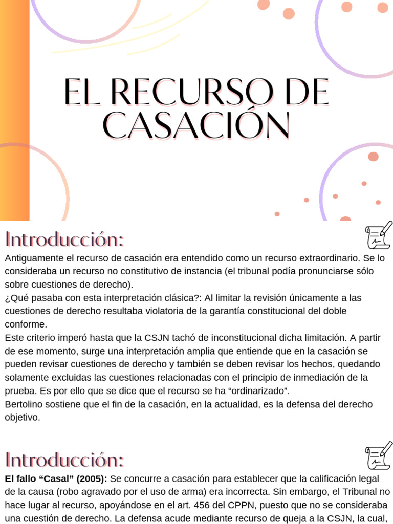 Recurso de Casación | PDF | Sentencia (ley) | Ley común