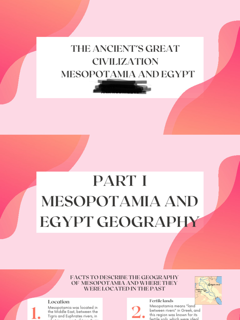 The Ancient's Great Civilization Mesopotamia and Egypt | PDF | Ancient ...