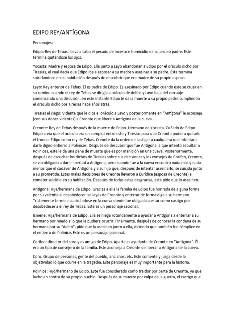 Edipo Rey | PDF | Edipo | Esfinge
