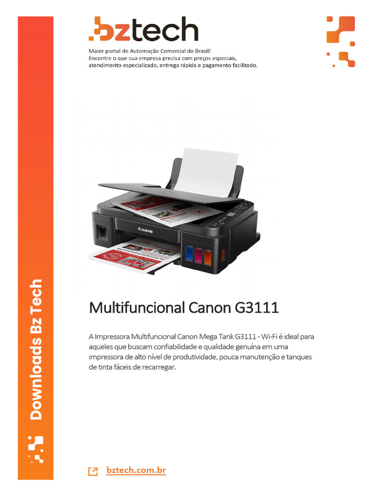 Guia de Instalacao Canon g3111 | Download grátis PDF | Microsoft ...