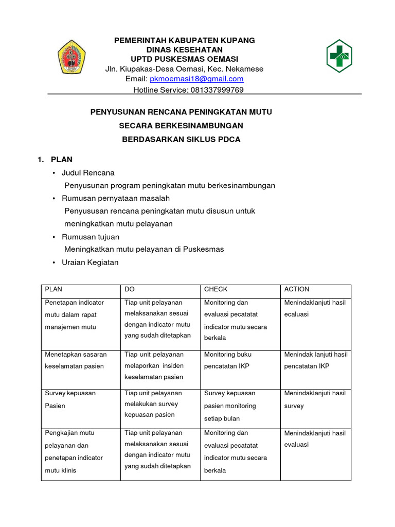 5.1.1 EP 3 Penyusunan Rencana Peningkatan Mutu Berdasarkan PDCA | PDF