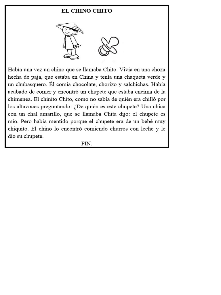 Cuento Letra CH | PDF