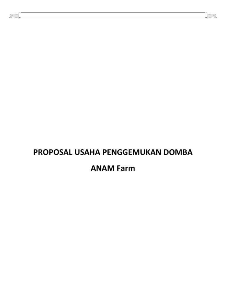 Proposal Domba Penggemukan | PDF