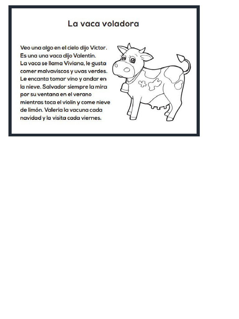 Cuento Letra V | PDF