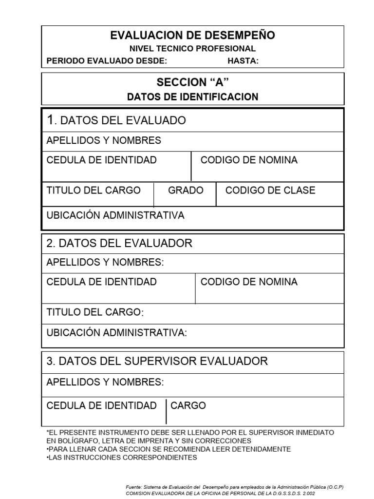 FORMULARIO EVALUACION PROFESIONAL | PDF | Evaluación