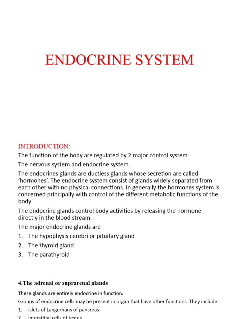 Endocrine System | PDF | Luteinizing Hormone | Pituitary Gland