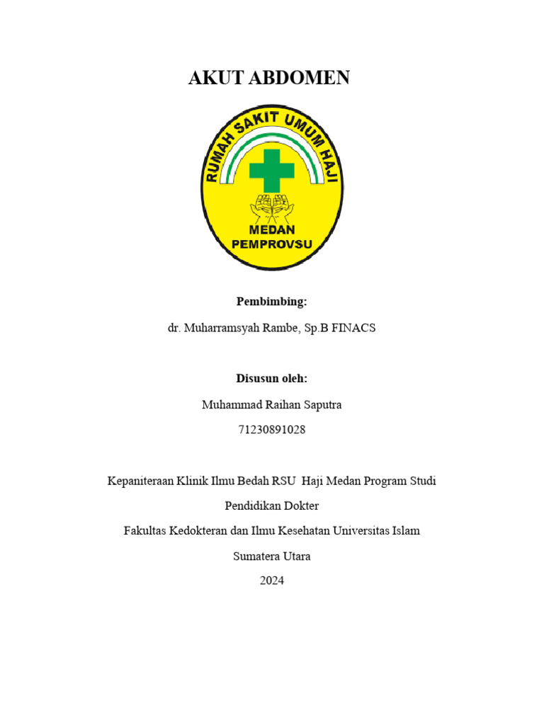 Akut Abdomen Fix | PDF | Kesehatan Holistik
