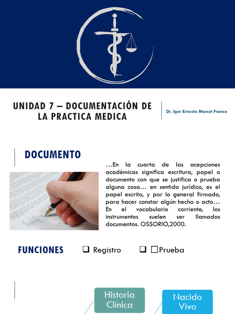 UNIDAD 5 - Documentacion de la Practica Medica | PDF | Historial médico | Hospital