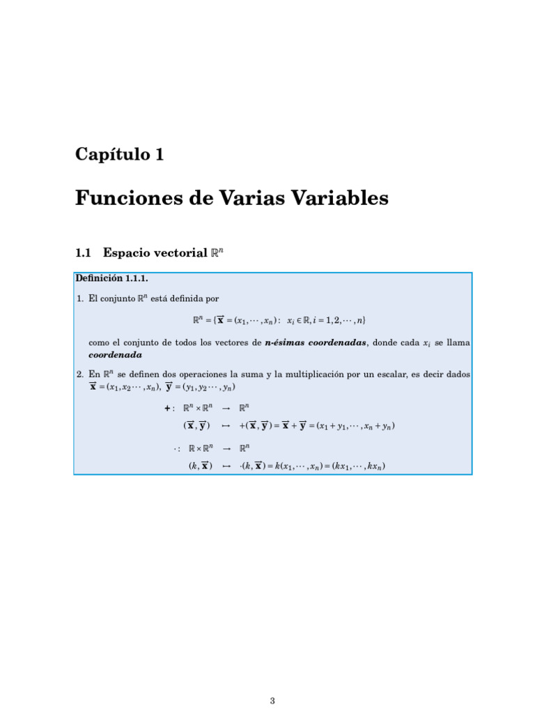 Cap1 FuncionesVariasVariables | PDF | Norma (Matemáticas) | Espacio ...