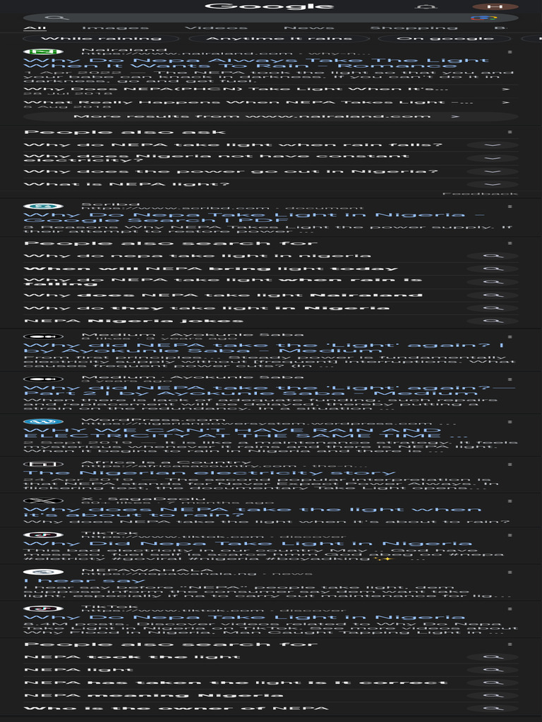 Reasons NEPA Cuts Power in Nigeria | PDF