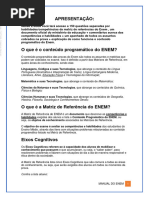 Matriz ENEM 2025 Checklist Estudo | PDF