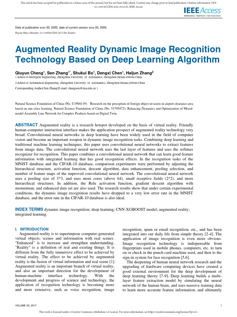 AR Dynamic Image Recognition SEO | PDF | Artificial Neural Network | Deep Learning