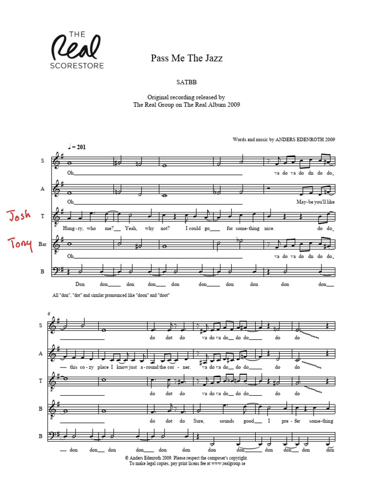 ANNOTATED Pass Me The Jazz | PDF