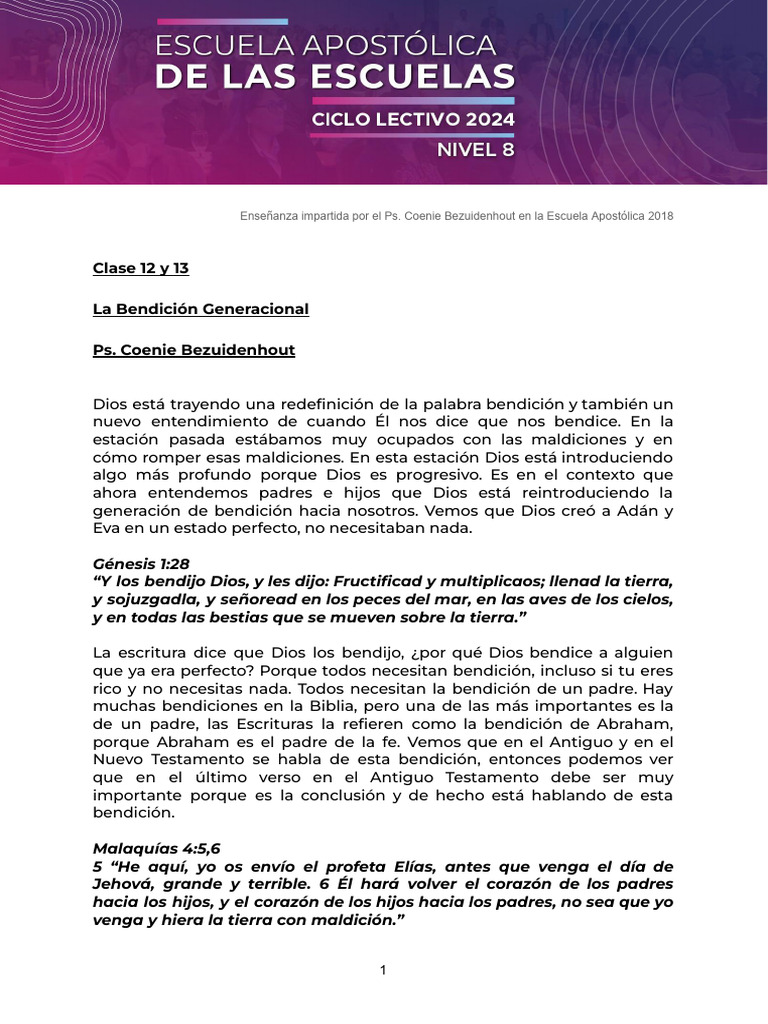 Bendición Generacional en Cristo | PDF | Jacob | Bendición