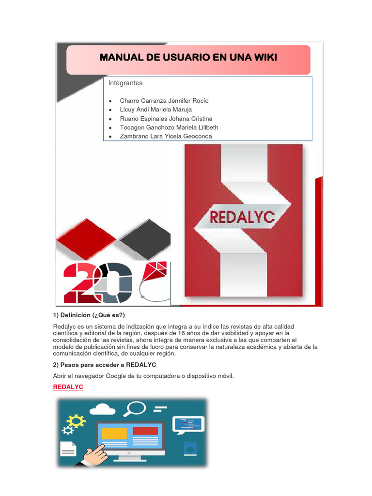 Manual de Redalyc | PDF | Red mundial | Internet y web