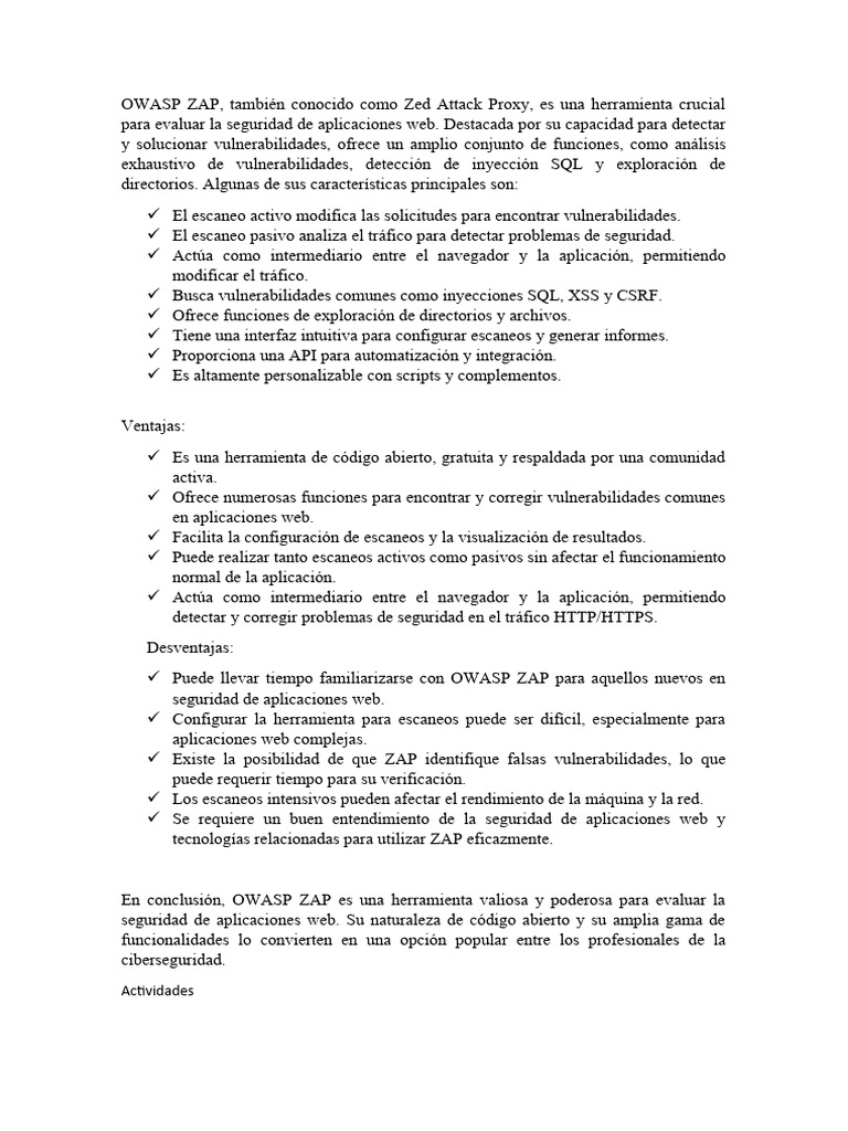 Owasp Zap Descargar Gratis Pdf Vulnerabilidad Informática La Seguridad Informática 