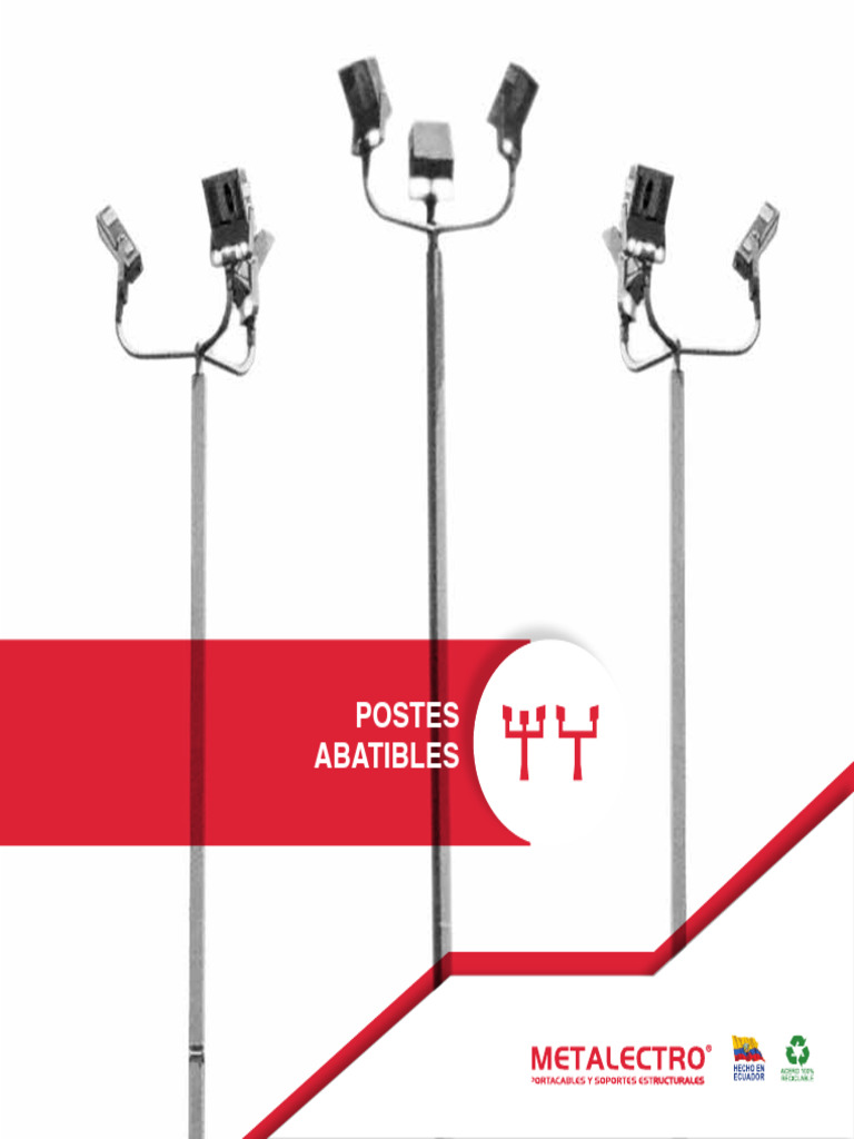 Catálogo de Postes Abatibles para Alumbrado | PDF