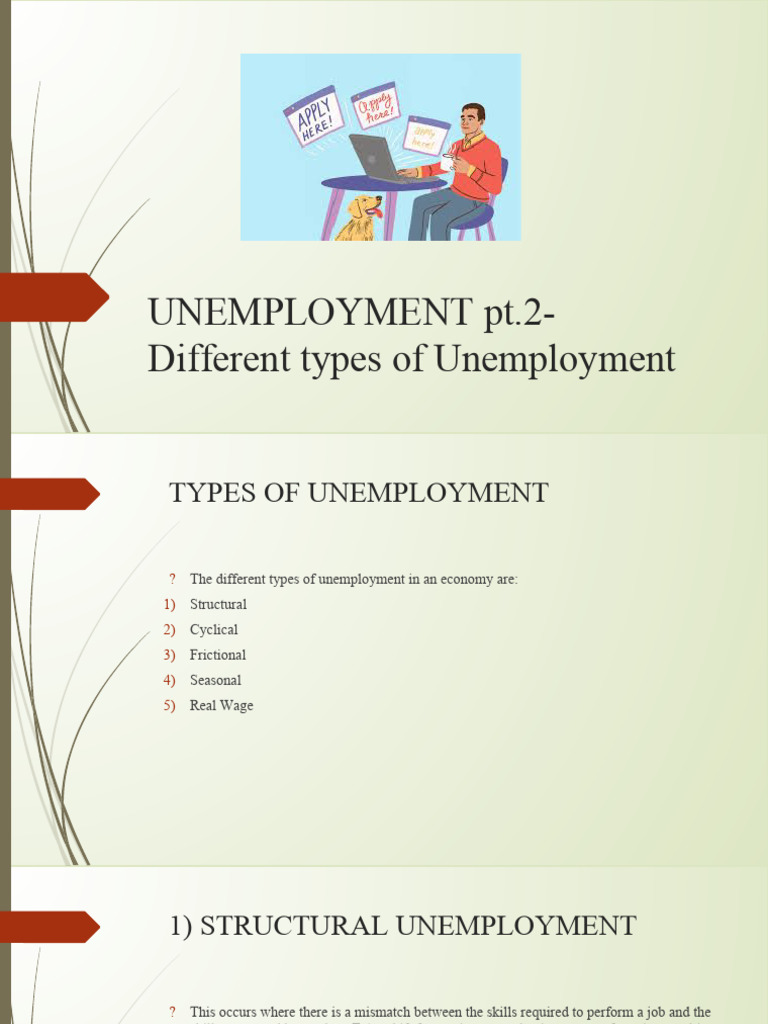 UNEMPLOYMENT PT 2 Types of Unemployment | PDF | Unemployment | Business ...