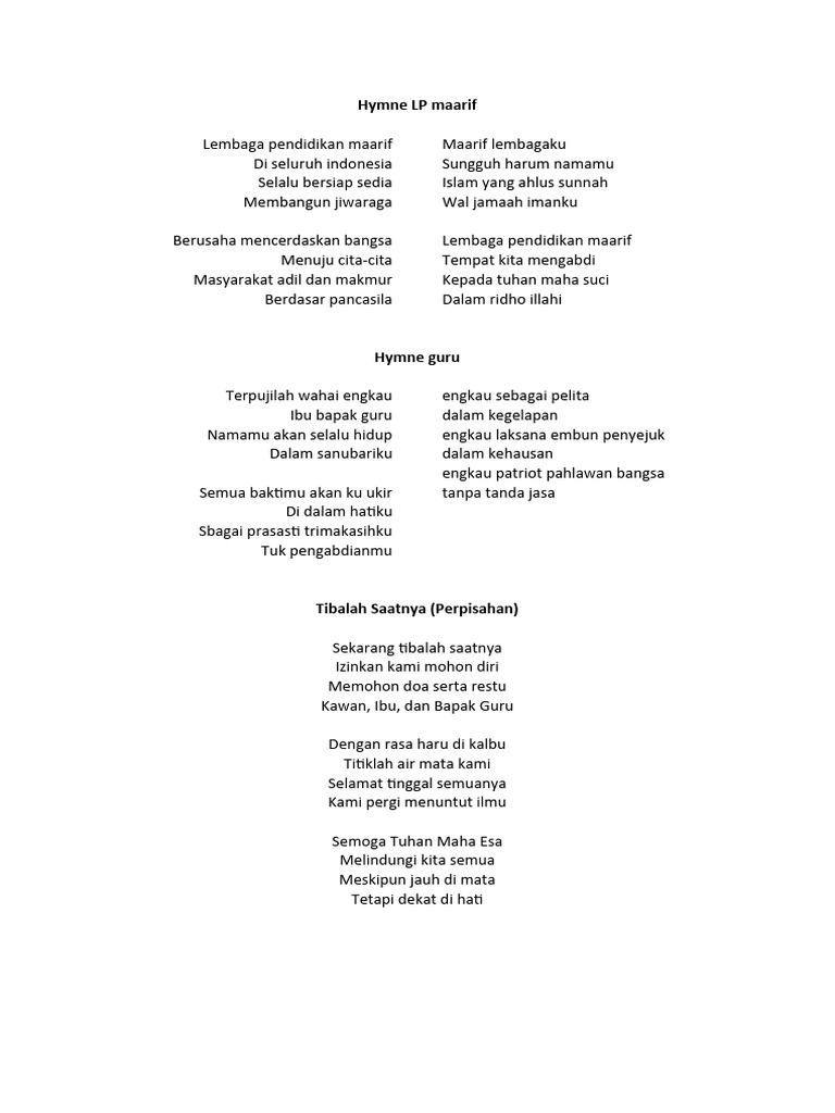 Lagu Perpisahan | PDF