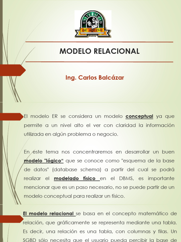 3.ER Al Modelo Relacional | PDF | Bases de datos | Modelo relacional