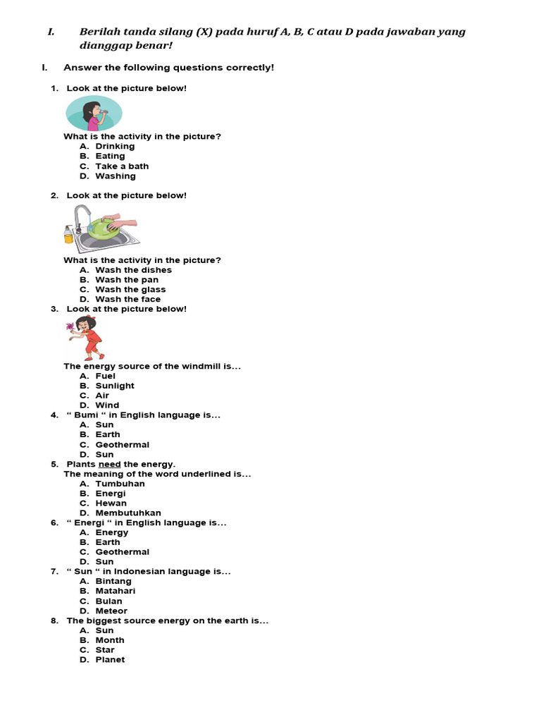 Latihan Soal B.inggris | PDF | Energy Development | Nature