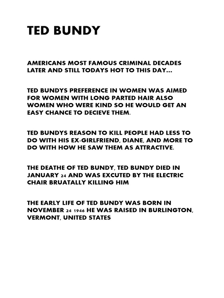 Ted Bundy | PDF | History