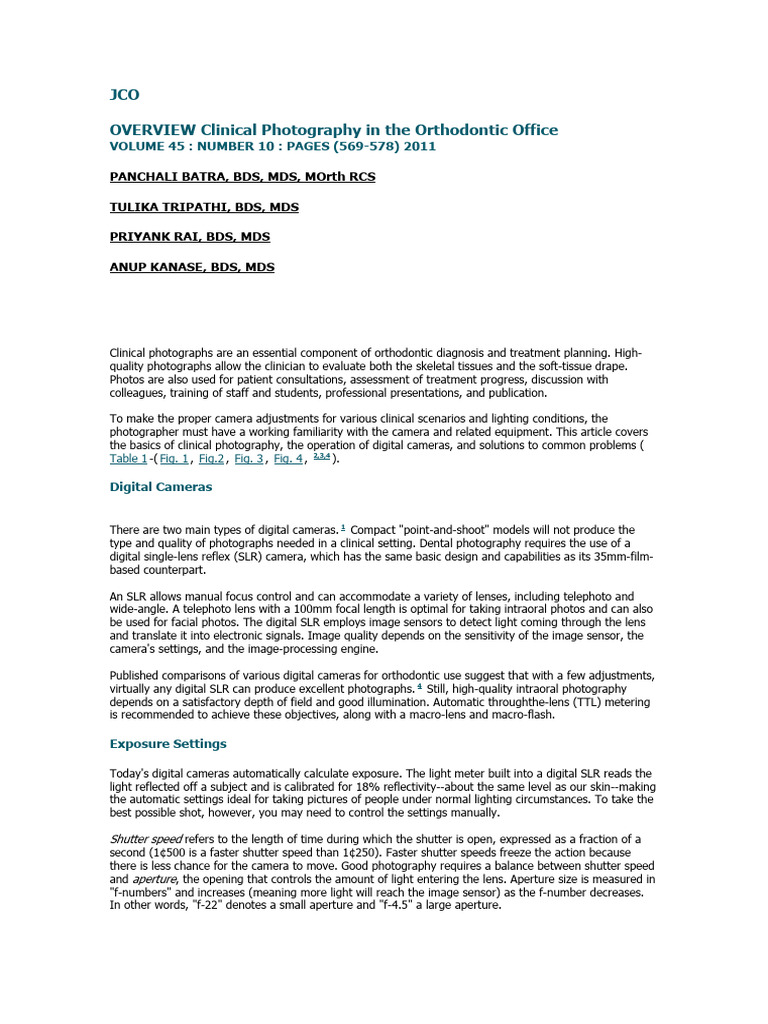 Clinical Photography in the Orthodontic Office | Download Free PDF ...