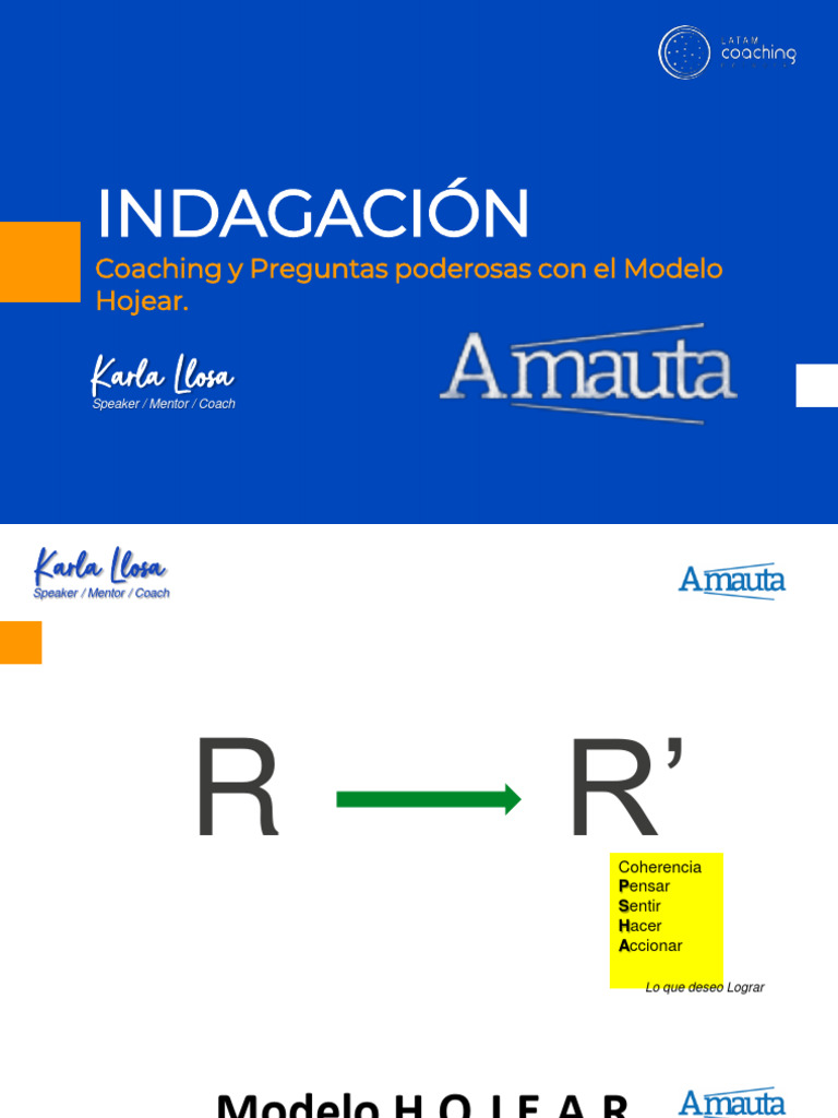 Coaching y Preguntas Poderosas HOJEAR | PDF | Ciencias del ...