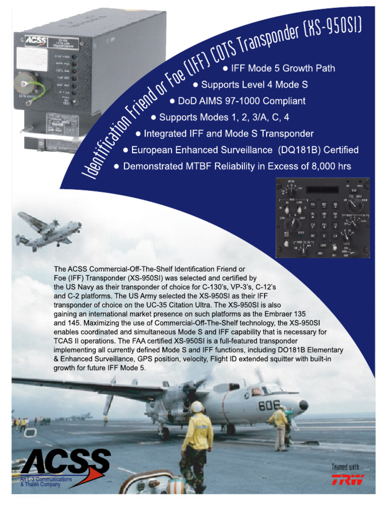 ACSS Surveillance Avionics Systems | PDF