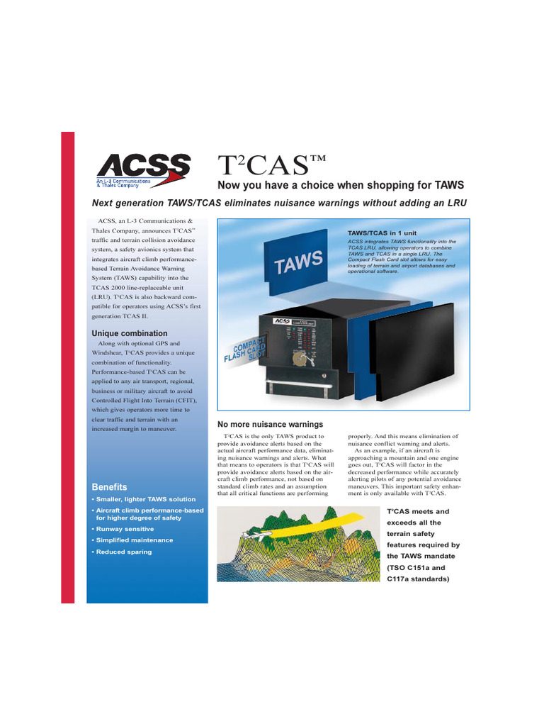 Acss T2cas | Download Free PDF | Avionics | Aviation Safety