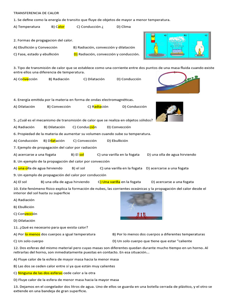 Conceptos Clave de Transferencia de Calor | PDF | Calor | Convección