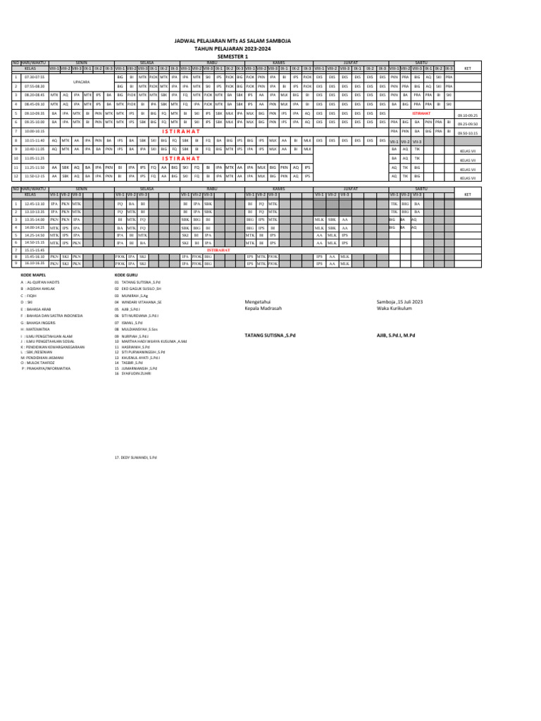 Jadwal Mts Pdf