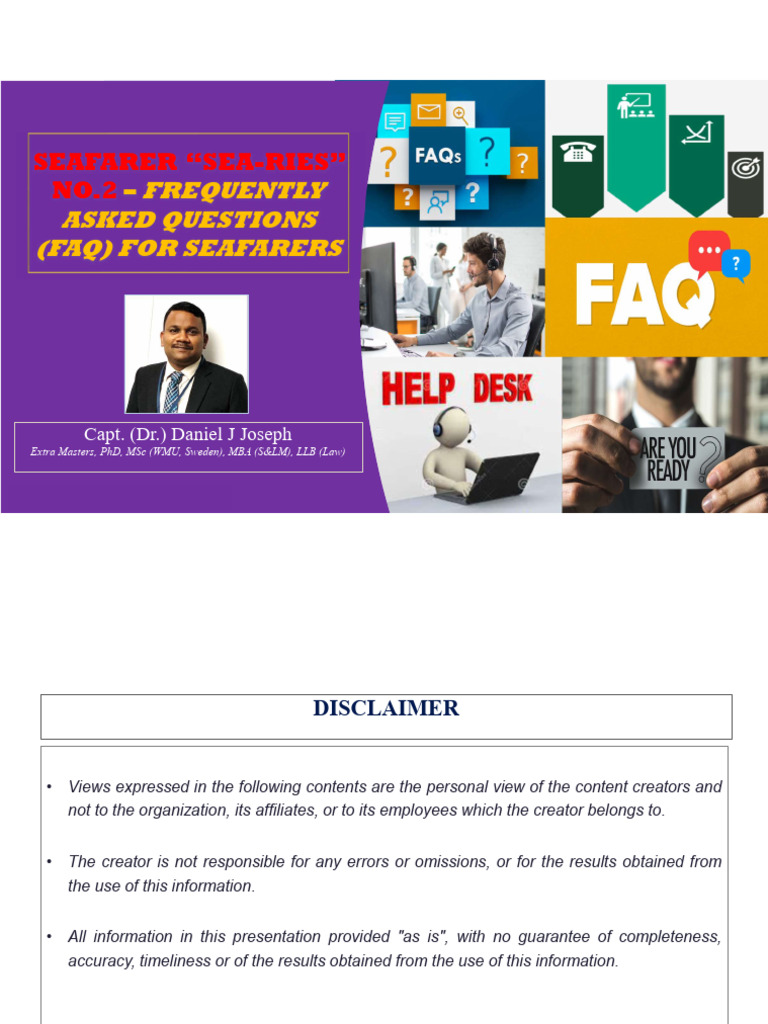 Seafarer FAQs: Certification Guide | PDF | Oil Tanker | Debit Card