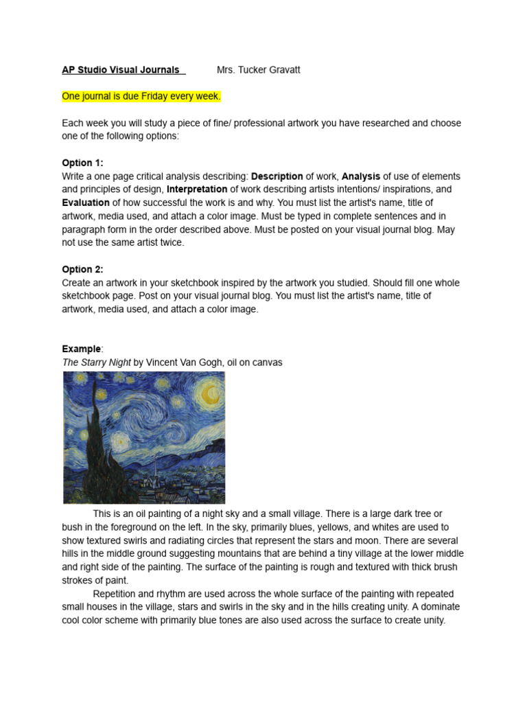 AP Studio Visual Journals Guide | PDF | Paintings | Plastic Arts