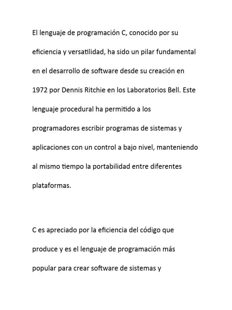 El Lenguaje de Programación C Parte 2 | Descargar gratis PDF | C ...