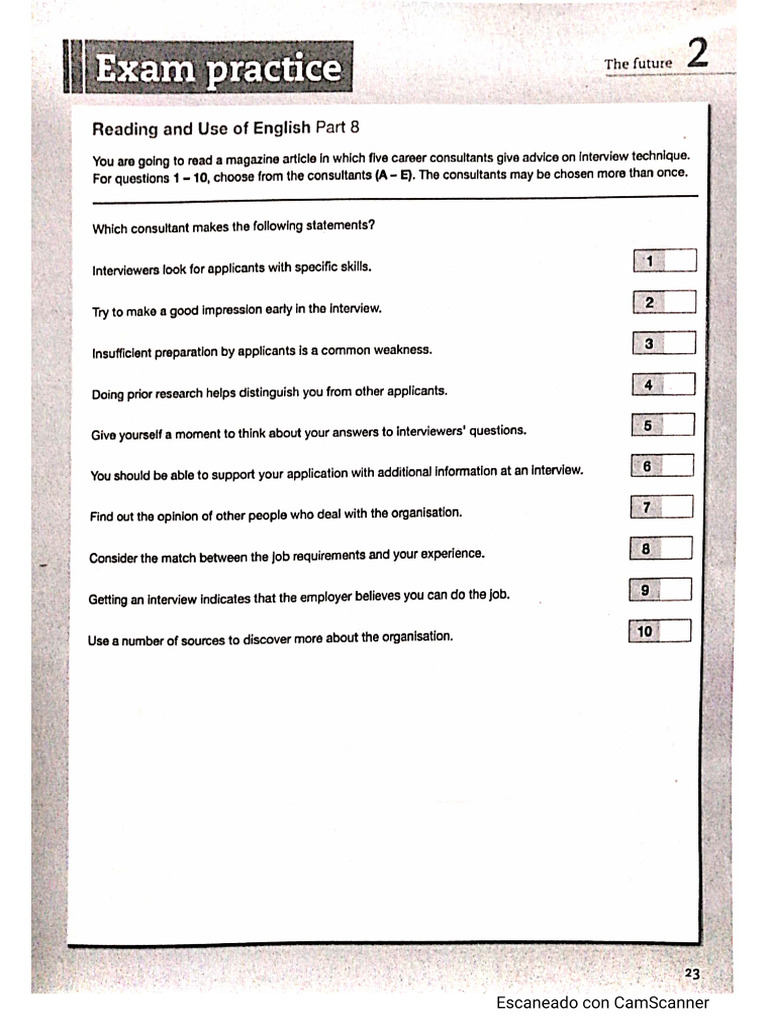 READING PRACTICE | PDF