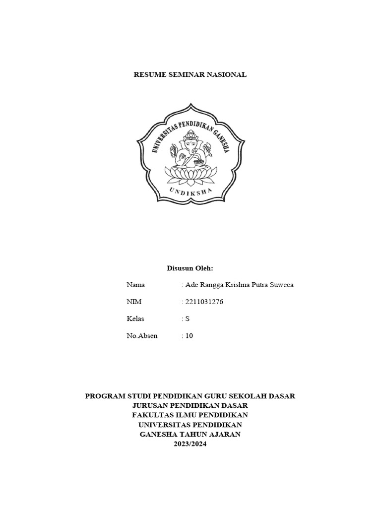 Resume Seminar Nasional | PDF