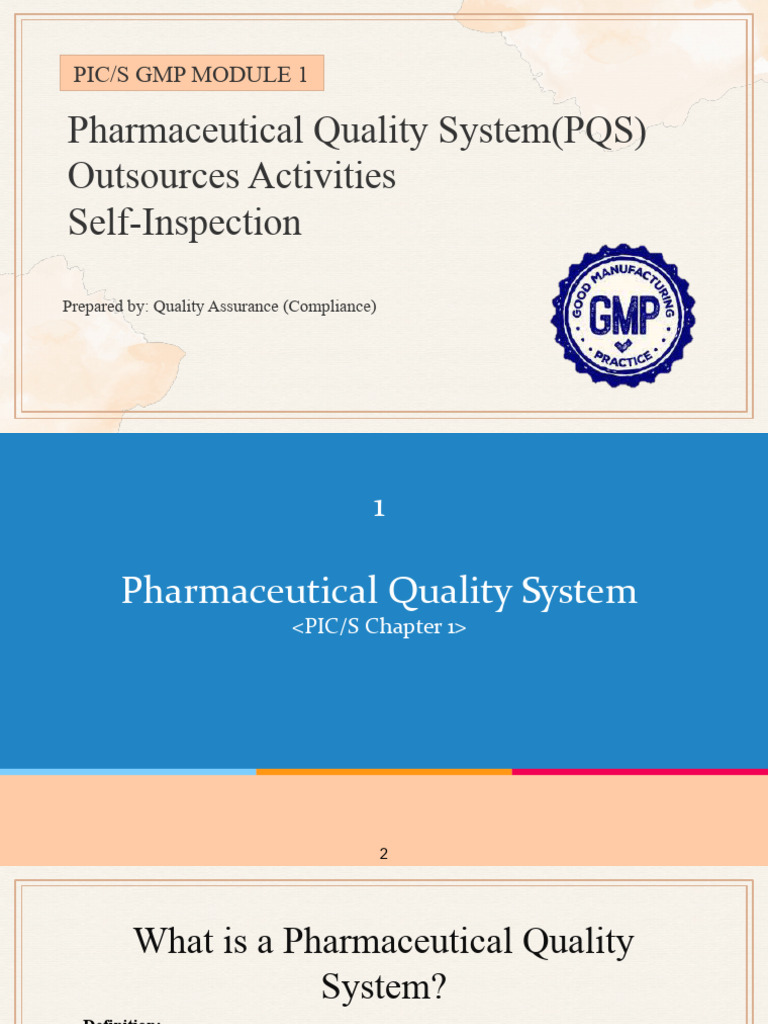 Pics Gmp Module 1 | PDF | Quality Management | Quality Assurance