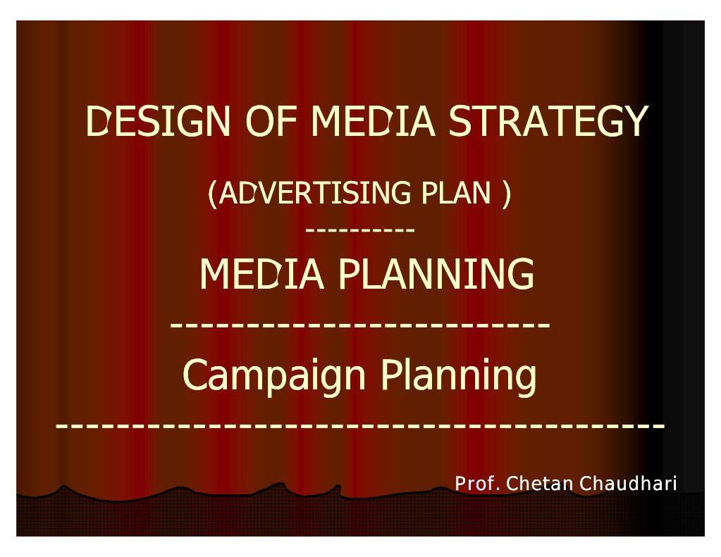 MEDIA Planning | PDF