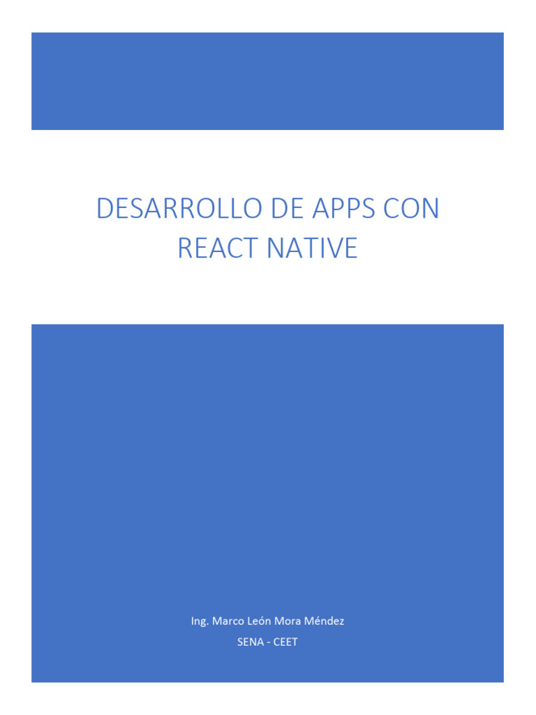 Taller React Native-H | Descargar gratis PDF | Aplicación movil | Software de la aplicacion
