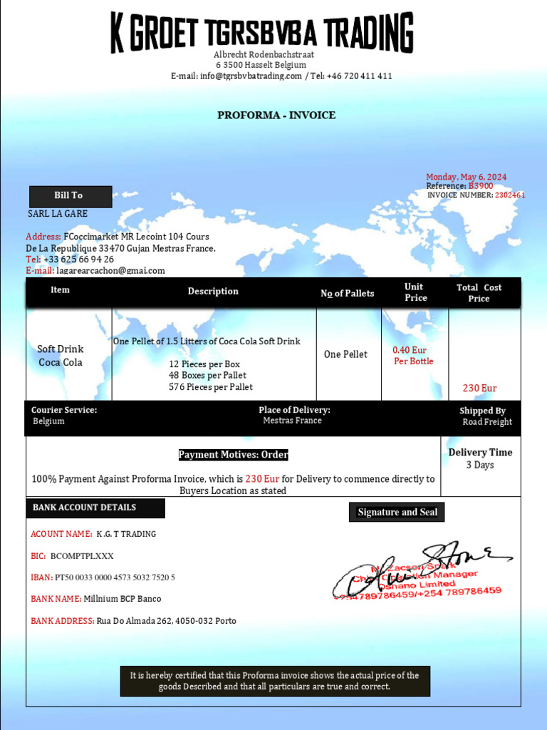 Invoice Cocacola France | PDF