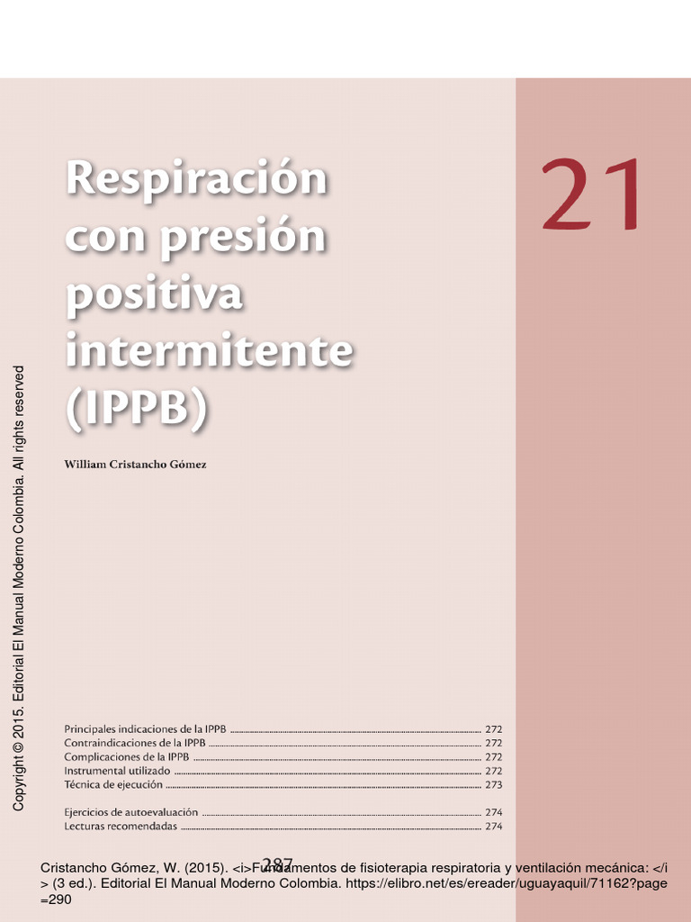 IPPB | PDF | Neumología | Sistema respiratorio