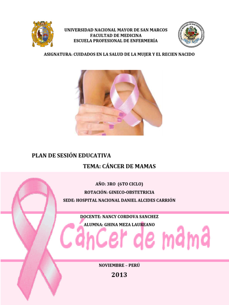 ACTIVIDAD EDUCATIVA CA DE MAMA finished (1) (1) | Descargar gratis PDF | Pecho | Cáncer de mama