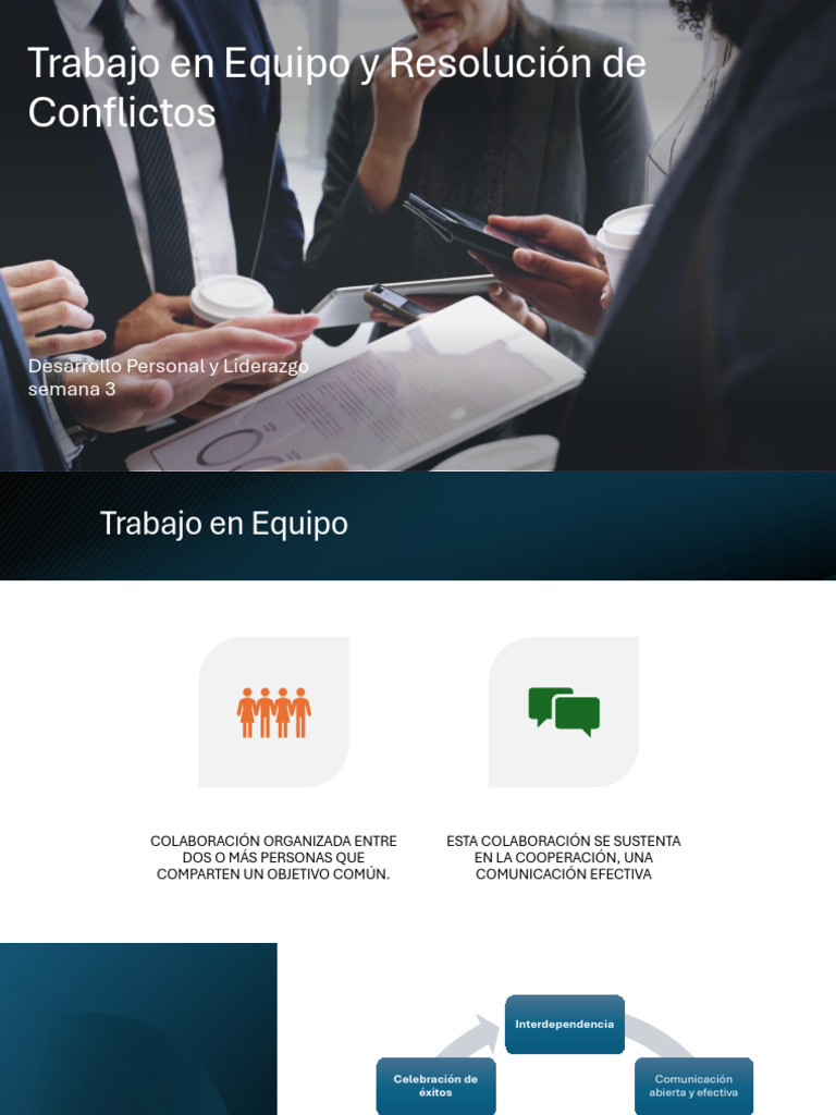 Trabajo en Equipo y Resolución de Conflictos | PDF | Liderazgo ...