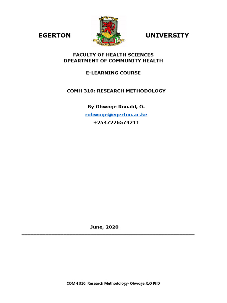 Research Methodology Notes2021 Pdf Hypothesis Methodology