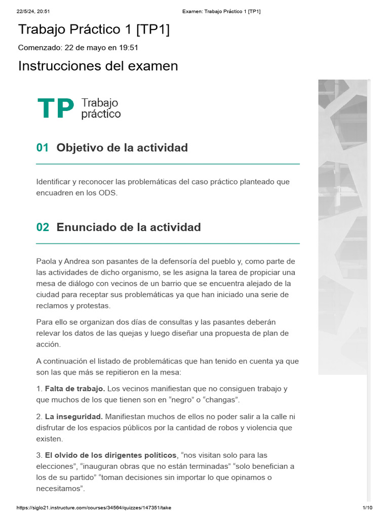 Examen - Trabajo Práctico 1 (TP1) 2024 - 95 | PDF | Sustentabilidad ...