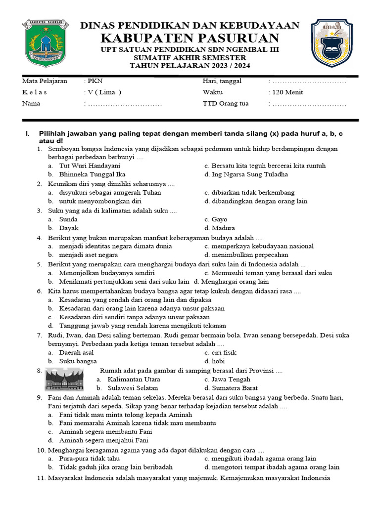 SAS 2 KELAS 5 - PKN Ok | PDF | Ilmu Sosial | Perjalanan